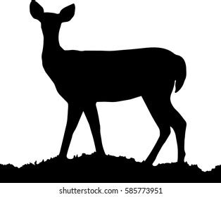 Doe Silhouette Clipart Image