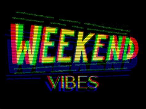 Weekend Vibes Text Animation 