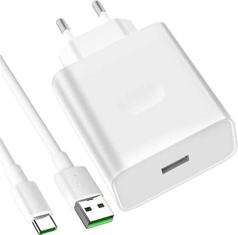 65w Cargador Rápido Con Cable Usb C 1m Para Oppo Supervooc Charge