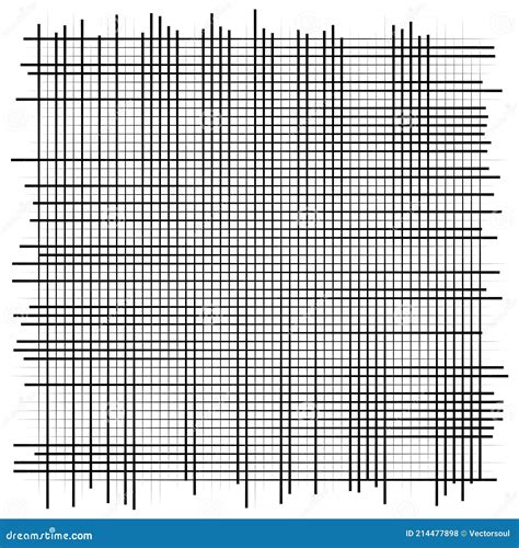 Random Lines Grid Mesh Matrix Grille Grating Abstract Lines Element Stock Vector