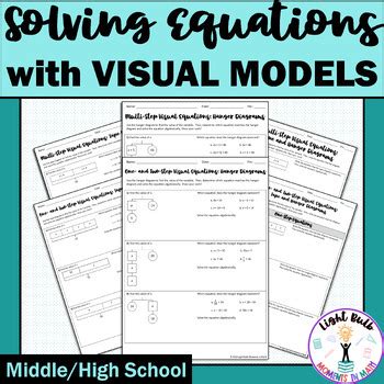 Solving Equations With Visual Models Bundle Tape And Hanger Diagrams