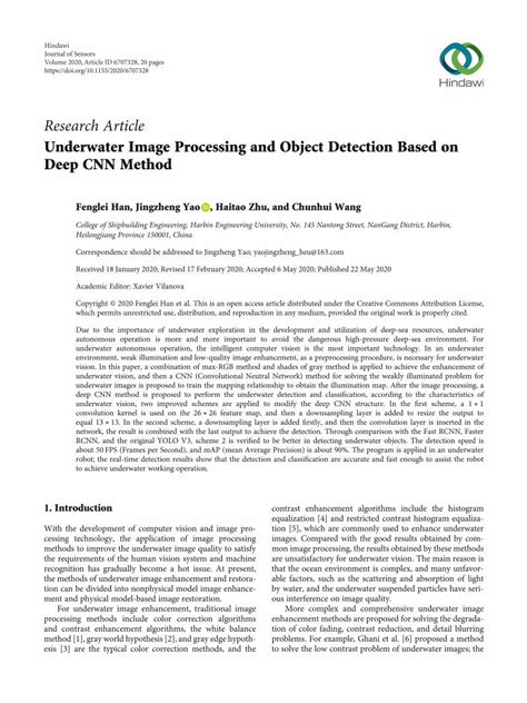 PDF Underwater Image Processing And Object Detection Based On DOKUMEN TIPS