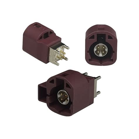 Pcb Mount Fakra Hsd Connector For Vehicle Gsm Signal Transmission