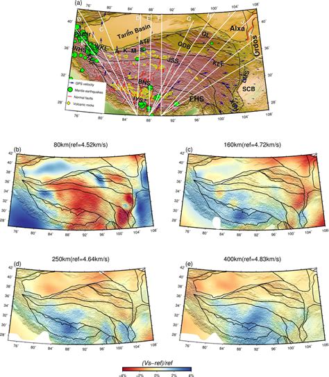 Isotropic Shear Wave Velocity At Each Depth Beneath Tibet The