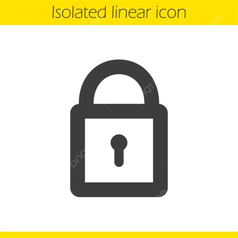 Lock Linear Icon Privacy Protect Lock Vector Privacy Protect Lock Png And Vector With