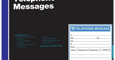 Rbe F4629 Rbe Telephone Message Book 6 To View Rbe