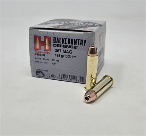 Hornady 357 Mag Ammunition Backcountry Defense Dgh H90608 165 Grain