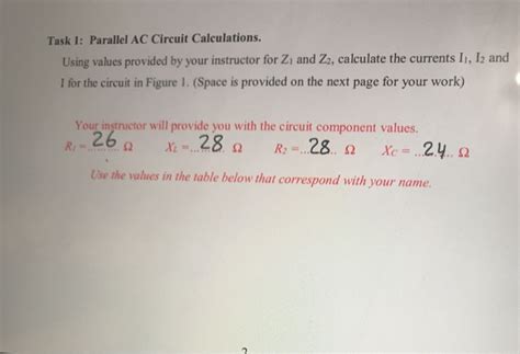 Solved Task Parallel AC Circuit Calculations Using Chegg