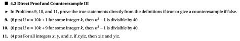 solved 4 3 direct proof and counterexample iii in problems