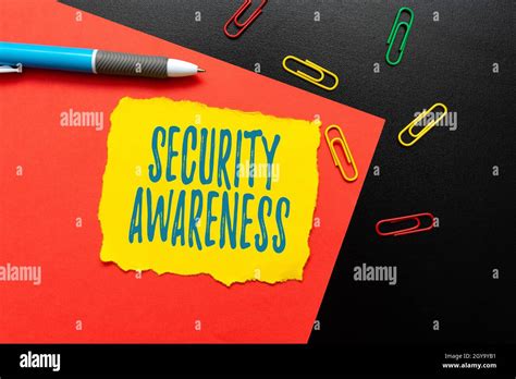 Writing Displaying Text Security Awareness Concept Meaning Educating