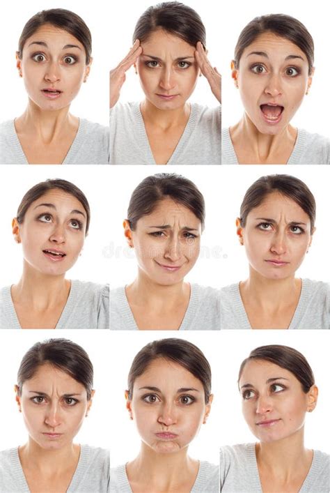Various Human Face Expressions Stock Image Image Of Expression Mixed