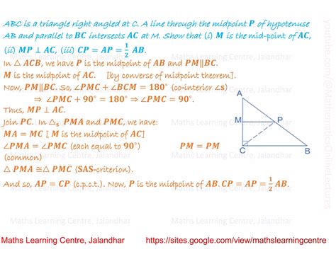 Class 9 Chapter 8 Quadrilaterals Midpoint Theorem And Intercept Theorem Lecture 4 Pdf