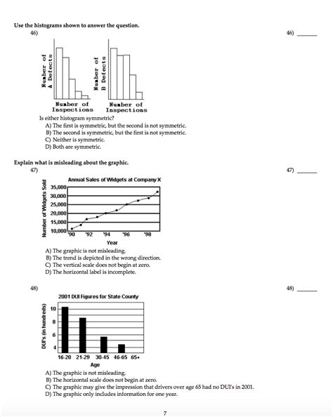 Solved Use The Histograms Shown To Answer The Question 46