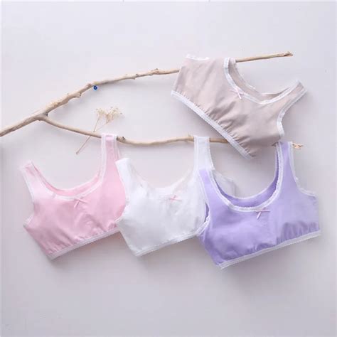 십대 소녀 속옷 브래지어 여아 브래지어 개발 기간 학생용 순수 코튼 여름 통기성 조끼 속옷 브라 AliExpress