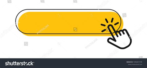 Click Blank Button Hand Pointer Clicking Stock Vector Royalty Free