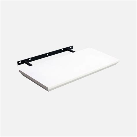 Beveled Edge Floating Shelf Matte White 450x200x32mm Shelving Shop