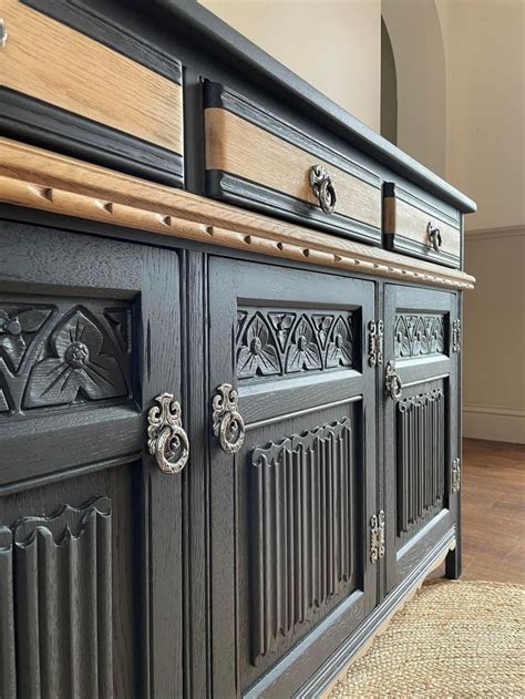 Ornately Decorated Sideboard In A Room