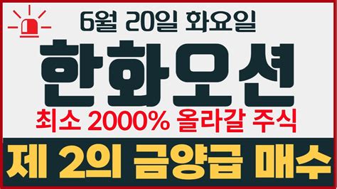 한화오션 딱 하나만 산다면 세계 1위인데 반토막난 이주식 7월 주도주 됩니다 2차전지관련주 에코프로비엠 에코