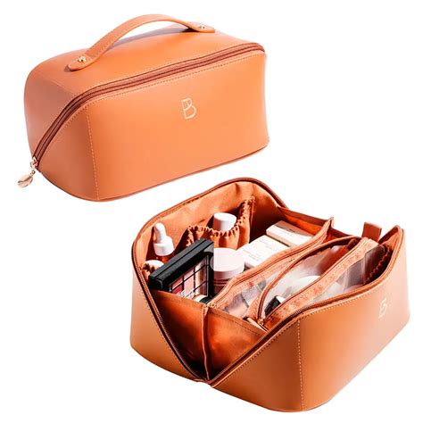 Bs Mall Custom Pu Leather Cosmetic Makeup Bag Bs Mall