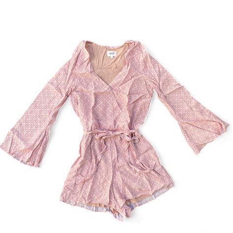 Seed Heritage Light Pink Romper With Tie Waist And Depop