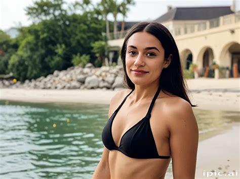 Portrait Of A Confident Woman Enjoying A Beautiful Beach Day