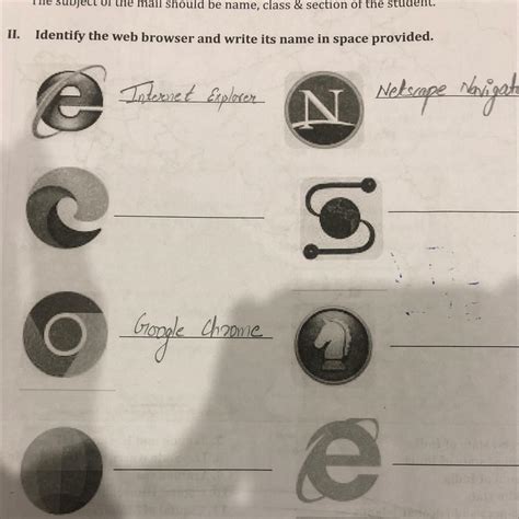 11 identify the web browser and write its name in space provided