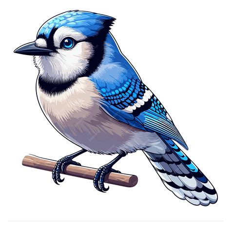 Premium Vector Blue Jay Vector Cartoon Illustration