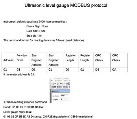 Reading Modbus Register Of A Radar Level Transmitter With Max Rs485 To Serial Module Using