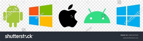 Set Top Brand Operating System Logos Stock Vector Royalty Free