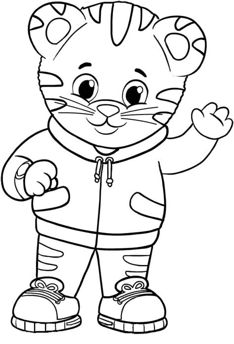 Il Simpatico Daniel Tiger Da Colorare Scarica Stampa O Colora Subito Online