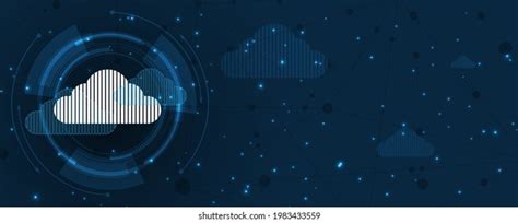 Cloud Computing Storage Technology Background Digital Stock Vector