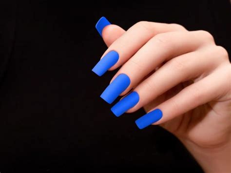 51 Beautiful Matte Blue Nails Were Loving Right Now