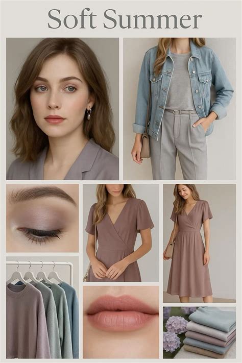 Soft Summer Mood Board 🌸 Style Makeup And Fashion Inspiration In Muted