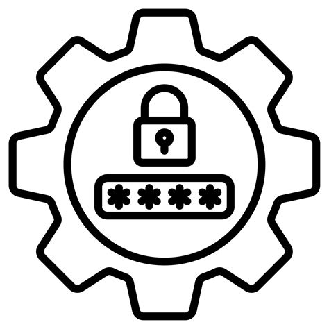 Password Manager Icon Line Vector Illustration 39885567 Vector Art At