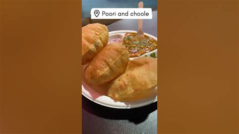 Tried Poori Chhole At New Place 🥞 Shorts Food Youtube