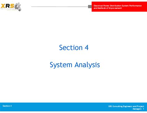 Power Distribution System Analysis Ppt Slide Deck