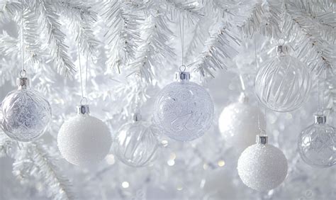 Hiasan Natal Putih Yang Elegan Ornamen Natal Dekorasi Buram Desain