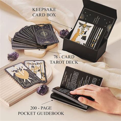 Wyspell Classic Tarot Deck With Guidebook 78 Gold Tarot Cards For