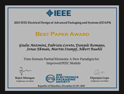 I Am So Proud To Share That Our Last Work Time Domain Partial Elements A New Paradigm For