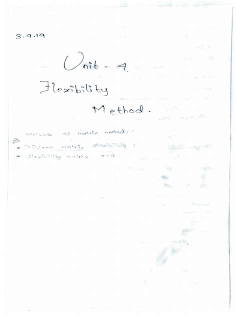 Unit 4 Flexibility Method Part 1 Pdf