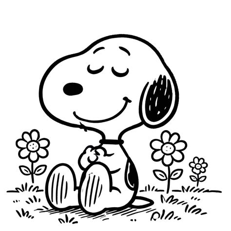 Desenho Snoopy 1 Para Colorir Imprimir E Desenhar Coloringlib Com