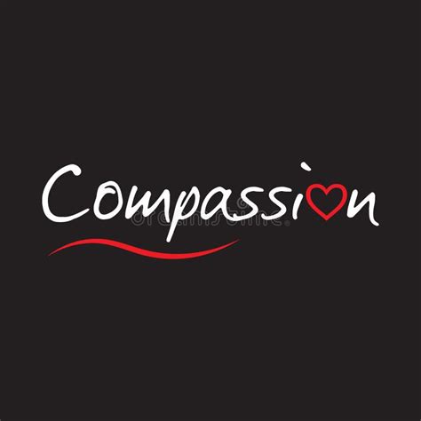 Compassion Word Text Typography Design Logo Icon Stock Vector Illustration Of Template Black