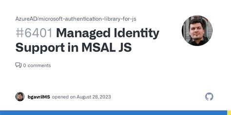 Managed Identity Support In Msal Js · Issue 6401 · Azureadmicrosoft