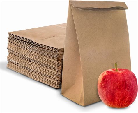 Stock Your Home 4 Lb Kraft Brown Paper Lunch Bags 100