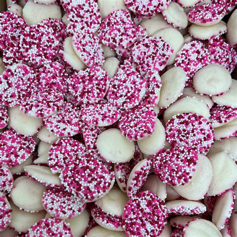 Valentines White Chocolate Nonpareils Repperts Candy