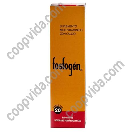 Fosfogen 20 Tabletas Drogueria Coopvida