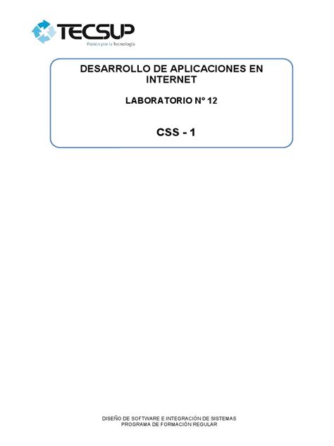 Lab 12 Css Pdf Html Laboratorios