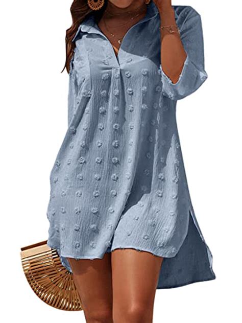 Uvn Summer Swimsuit Coverups For Womens Chiffon Bikini Swimwear Beach Cover Ups Ladies Loose Pom