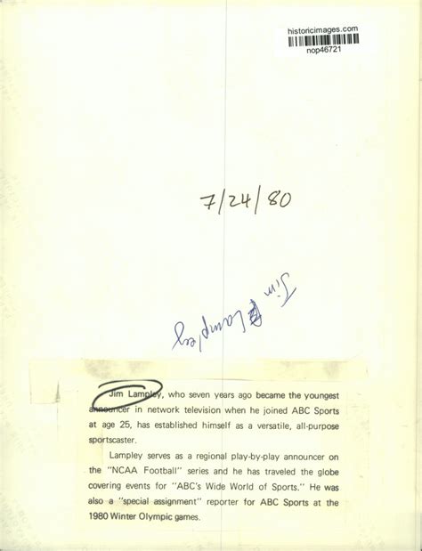 1980 Press Photo Jim Lampley Play By Play Announcer On Ncaa Football