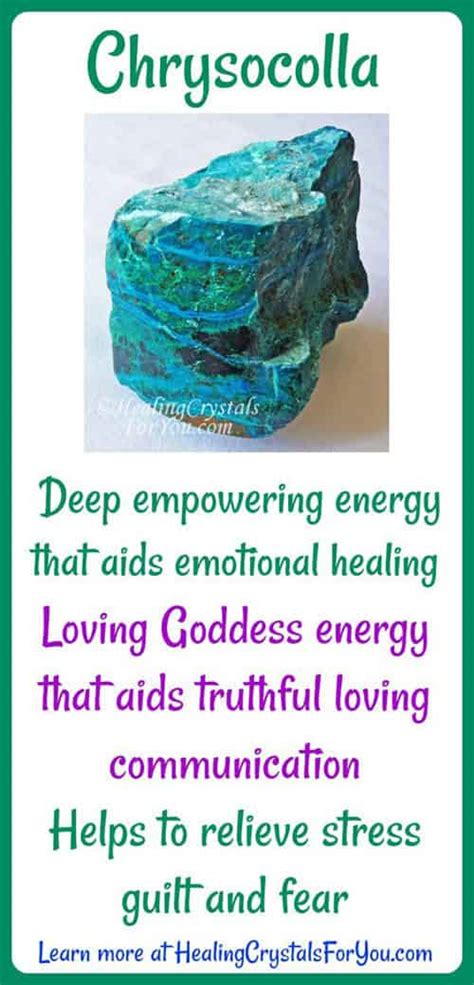 Chrysocolla Helps Patience Aids Guilt And Fear